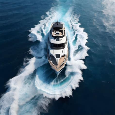 Premium Photo Hyper Realistic Image Of A Modern Boat Moving Curve In