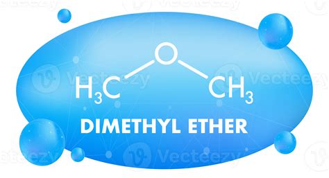 Dimethyl Ether Chemical Formula And Structure With Blue Spheres 56703223 Png