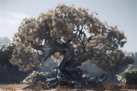 Premium Photo A Tree With The Roots Removed