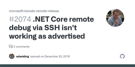 Net Core Remote Debug Via Ssh Isnt Working As Advertised · Issue 2074 · Microsoftvscode