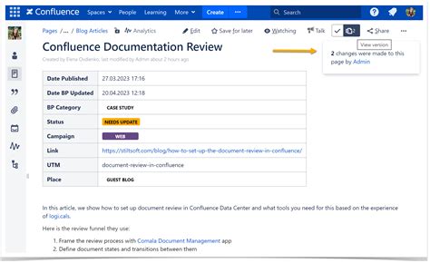 Ways To Review Pages In Confluence Stiltsoft