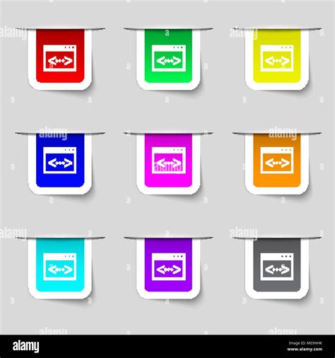 Code Sign Icon Programmer Symbol Set Of Colored Buttons Vector