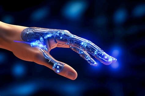 Premium Ai Image Human Hand Touching Artificial Intelligence Hand Generative Ai
