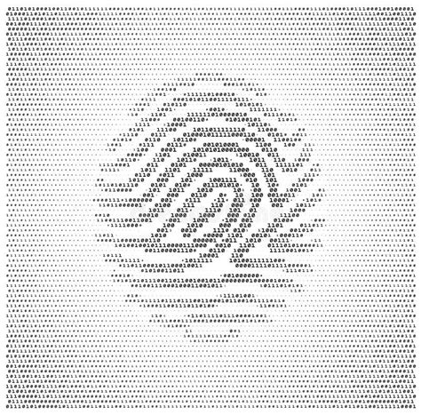 Fingerprint Icon Consist Of Binary Code Black And Whiye Vector Stock Vector Illustration Of