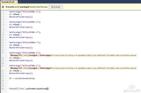 Line Chart Of Multiple Symbols And Error 512 Afl Programming