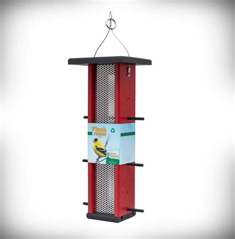 Amish Recycled Poly Finch Feeder With Mesh Screen