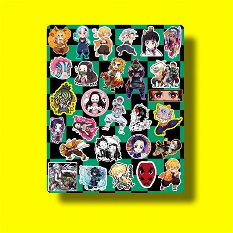 Demon Slayer Stickers Handmade Etsy