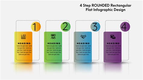 PowerPoint Step ROUNDED Rectangular Flat Infographic Design PowerUP With POWERPOINT
