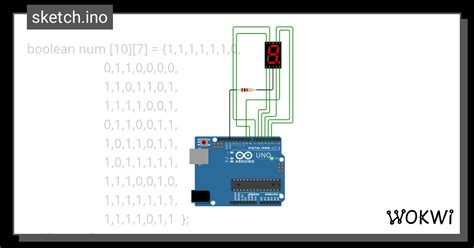 7segment Wokwi Esp32 Stm32 Arduino Simulator