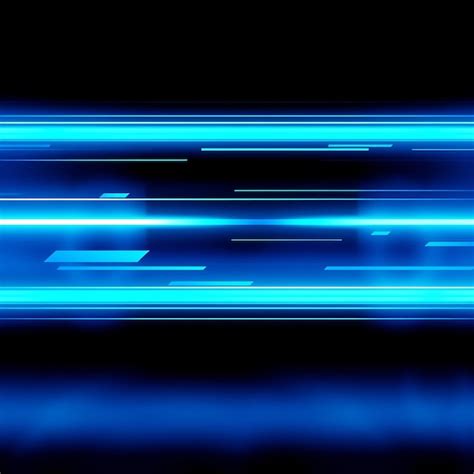 Abstract Blue Light Streaks On Black Background Premium Ai Generated Image