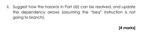 Solved C Given The Following Instruction Sequence Which Is