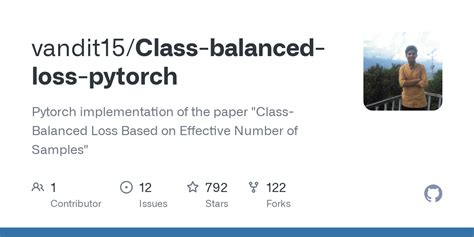 GitHub Vandit15 Class Balanced Loss Pytorch Pytorch Implementation