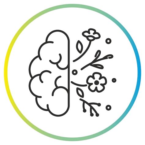 Icono De Salud Mental De Bienestar Vector Premium