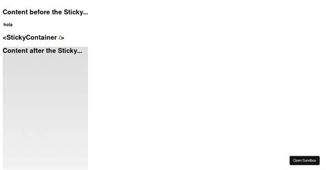 React Sticky Table Examples CodeSandbox