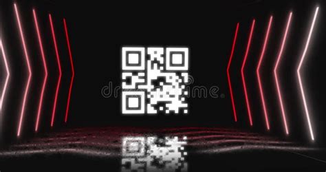 Animation Of Flickering White QR Code Stock Footage Video Of Information Connection 197139824