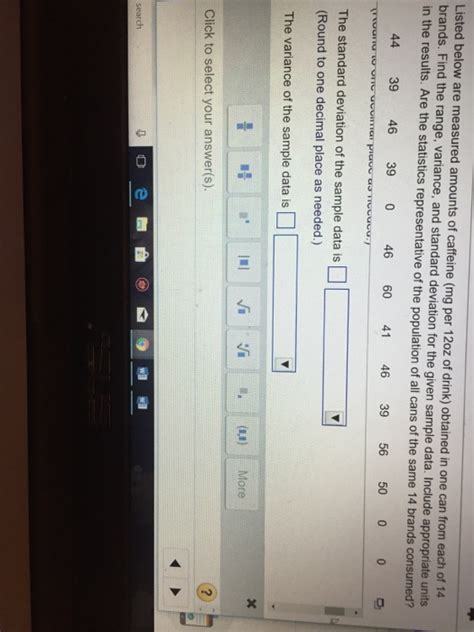 Solved Standard Deviation Variation And Multiple Choice