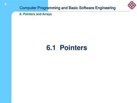 Ppt Writing A Good Program 6 Pointers And Arrays Powerpoint