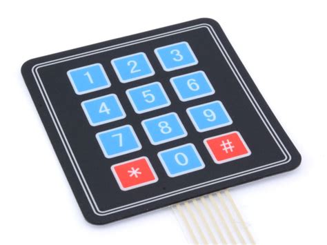 3x4 Flexible Matrix Keypad Kiwi Electronics