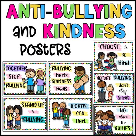 Anti Bullying And Kindness Color Posters Bulletin Board Idea Classroom Decoration Made By Teachers