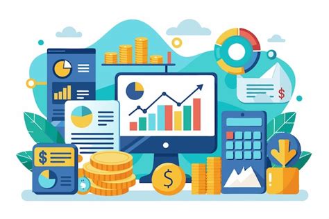 a vibrant display of customizable financial data featuring charts graphs calculators and stacks
