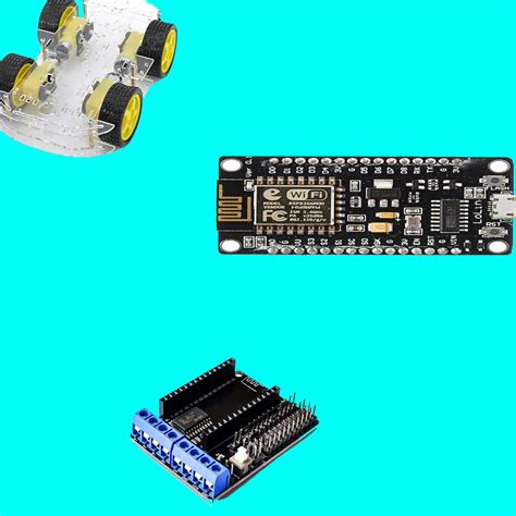 مشروع التحكم في سيارة واي فاي باستخدام Esp8266 Motor Shield