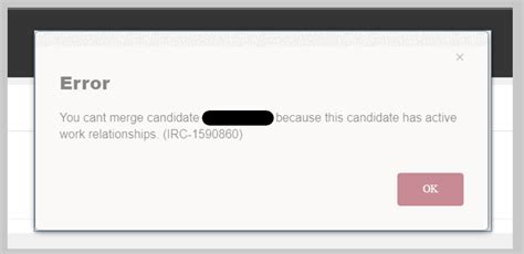Is There A Workaround For A Merge Error When A Candidate Doesnt Have