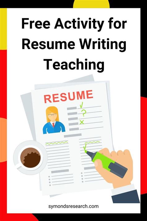 Free Activity For Teaching Resume Writing Artofit