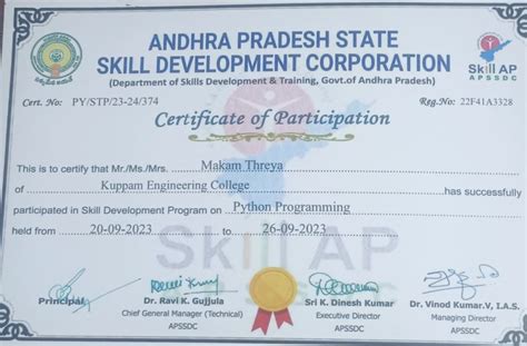 Threya Makam On Linkedin Kuppam Engineering College Python Programming