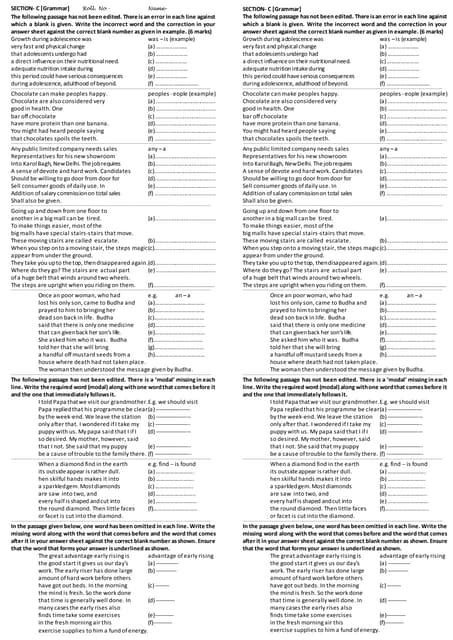 Kertas Soalan Pt3 Pt3 Error Identification Exercise Pdf