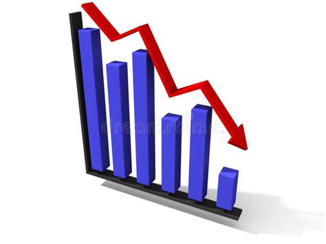 Decreasing Graph Stock Illustration Image Of Economics 32612407