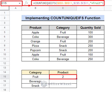 Use Countif Function To Count Unique Values In Google Sheets