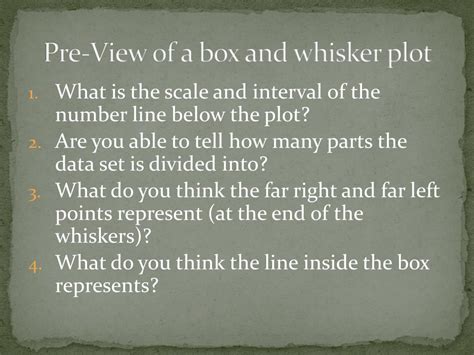 PPT Pre View Of A Box And Whisker Plot PowerPoint Presentation Free Download ID