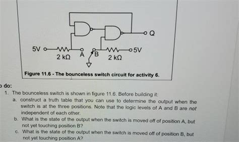 Solved 5v Ow 2 ΚΩ A Wo5v B 2 ΚΩ Figure 116 The Bounceless