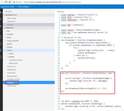Asp Net Error With Websockets Javascript Stack Overflow