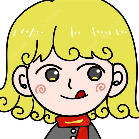 Naughty Girl Clipart Transparent Background Hand Drawn Cartoon Character Avatar Cute Naughty