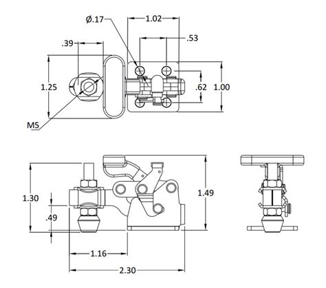 112 LB CAP T Handle Horizontal Toggle Clamps With Additional Locking Mechanism MPS Ltd