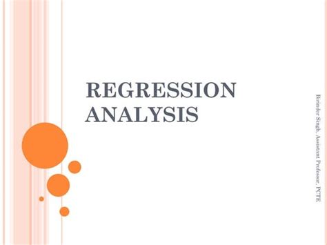 Basics Of Regression Analysis Ppt