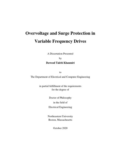 Overvoltage And Surge Protection In Vfds Download Free Pdf Electricity Electromagnetism