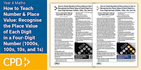 How To Teach Number And Place Value In Year 4 Recognise The Place Value Of
