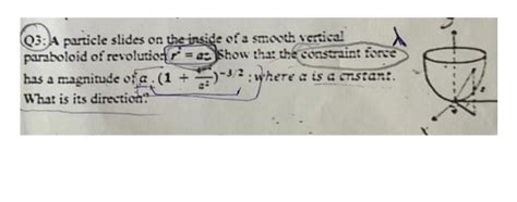 answered q3 a particle slides on the inside of a smooth vertical