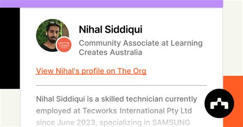 Nihal Siddiqui Community Associate At Learning Creates Australia The Org