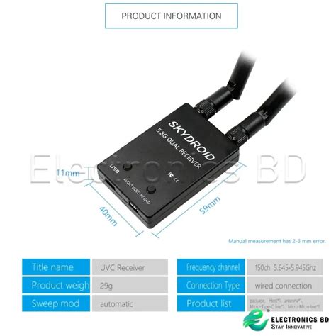 Skydroid 58ghz Otg Dual Antenna Fpv Receiver For Android Smartphone