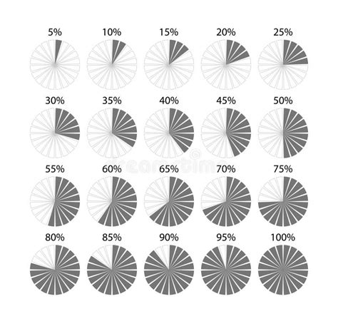 Gray Circle Section Graph Round Chart Circular Structure Divided Into