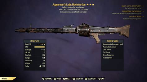 Juggernaut Explosive 15 Light Machine Gun