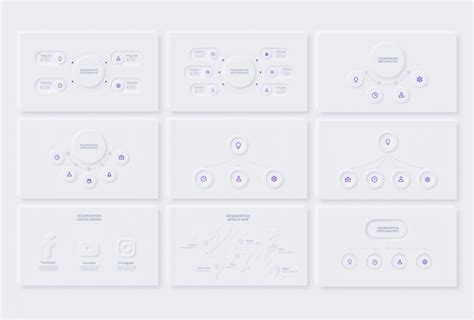Neumorphism Infographic Slide Ocean Mẫu Powerpoint Chuyên Nghiệp