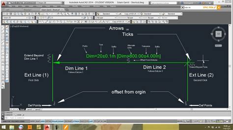 15 تعليم اوتوكاد تكبير وتنسيق الابعاد داخل الاوتوكادautocad والتحكم