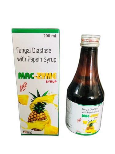 Mac Zyme Syp Fungal Diastase With Pepsin Syrup Prescription Box At ₹ 135 Box In Moradabad