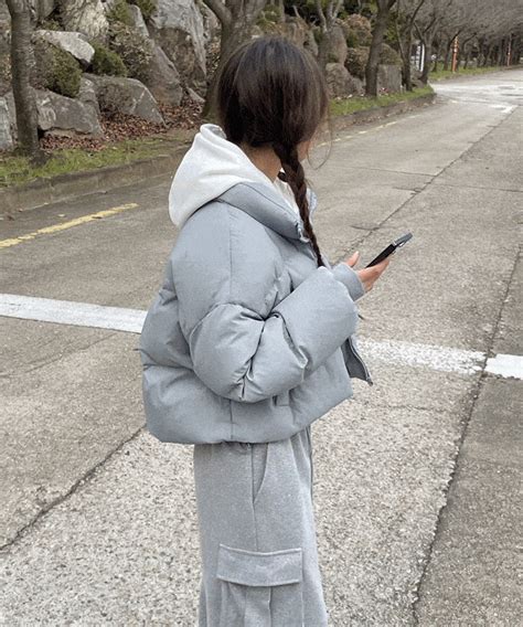 [윈터세일🤍][오리털 웰론] 아미 스트링 크롭 숏패딩 에이블리
