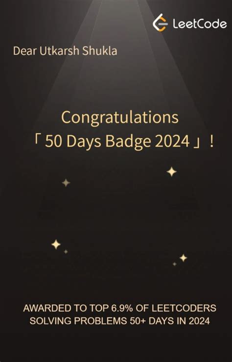 Codingjourney Leetcode 50dayschallenge Keeplearning Utkarsh Shukla