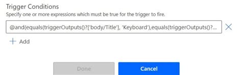 Power Automate Trigger Conditions
